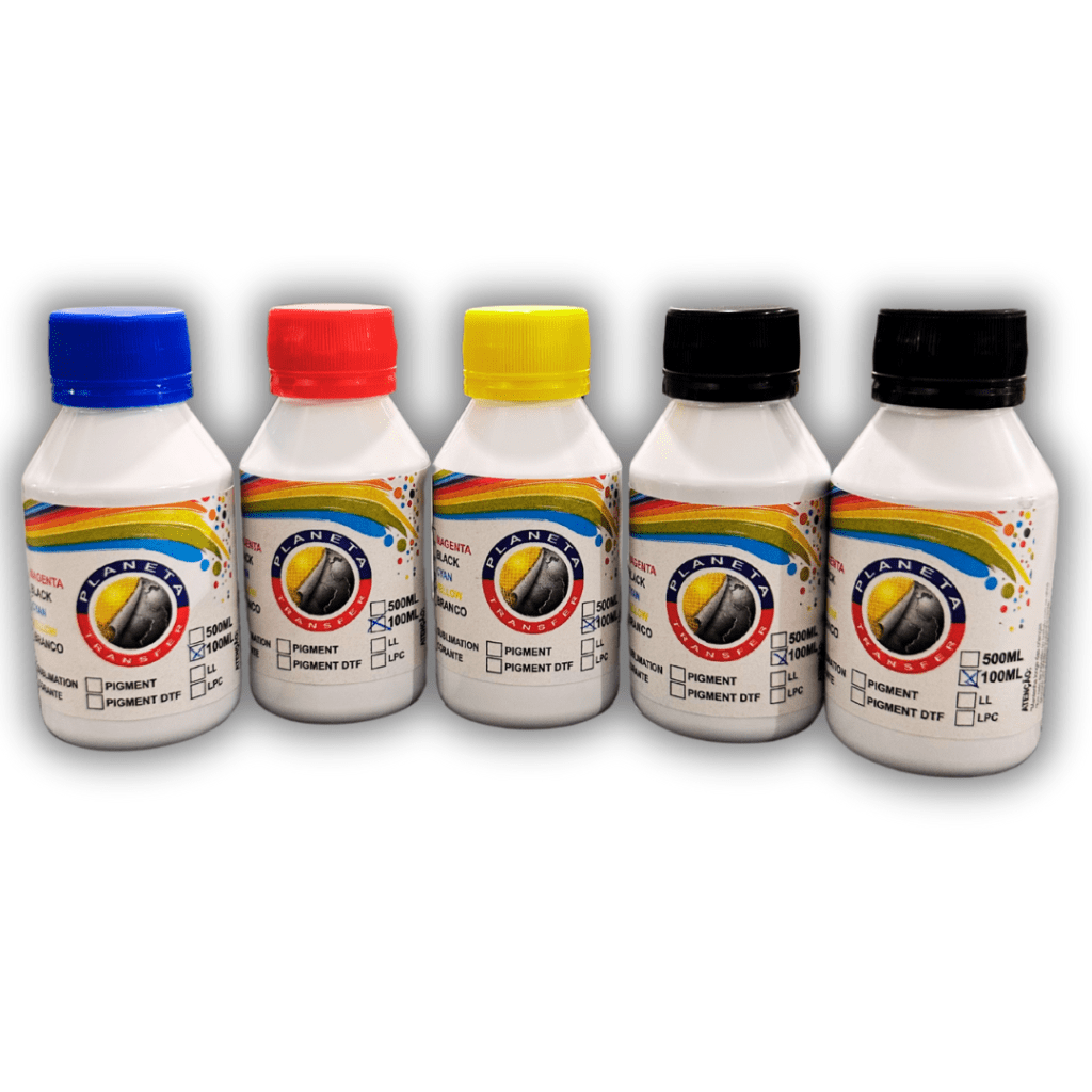 KIT TINTA SUBLIMÁTICA CMYK (100ML) + 1 BLACK (100ML) – Planeta Transfer